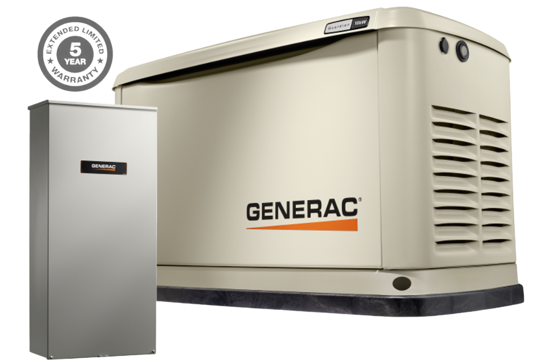 Generac 24KW Standby Generator with 200 Amp Automatic Transfer Switch ...